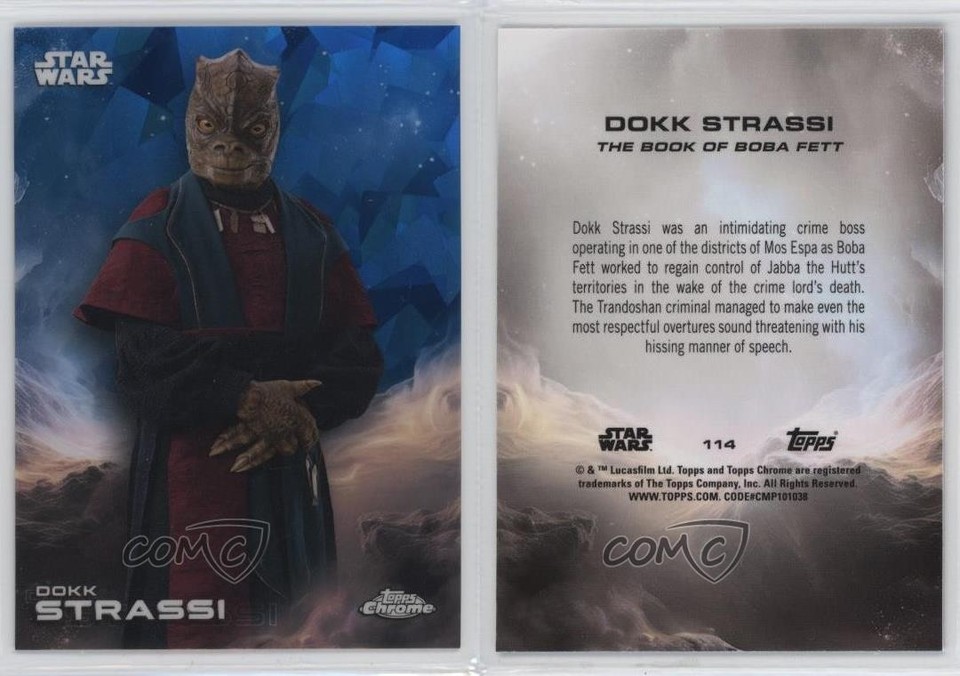2025 Topps Chrome Star Wars Sapphire Edition Dokk Strassi #114 1d2q | eBay