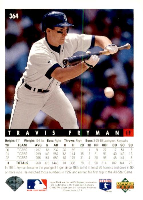Travis Fryman 1993 Upper Deck Baseball #364 | eBay