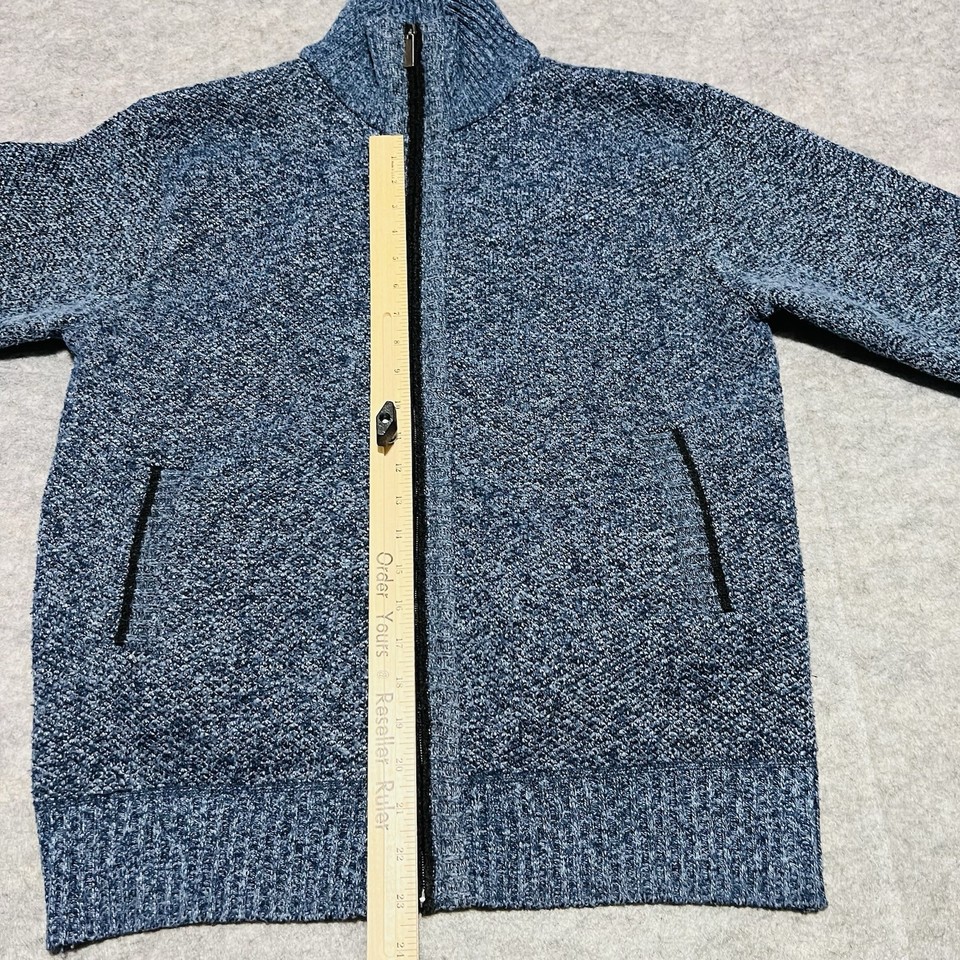 Alberto Cardinali JACKET Men’s M Blue Full Zipper Fleece Lined Elbow ...