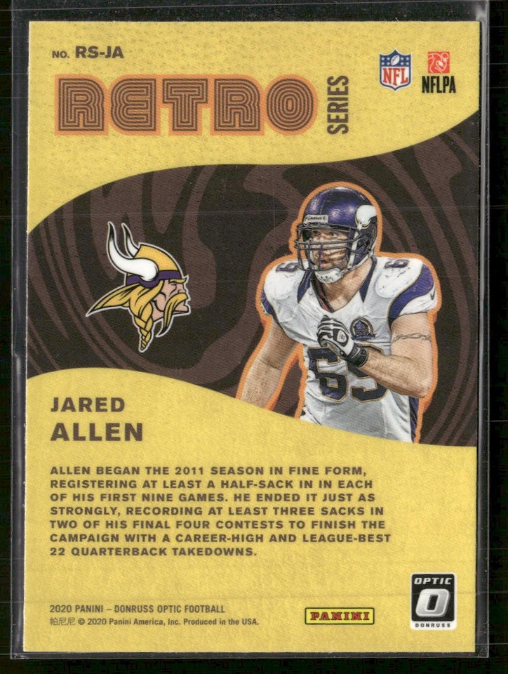 2020 Donruss Optic #RS-JA Jared Allen Retro Series | eBay