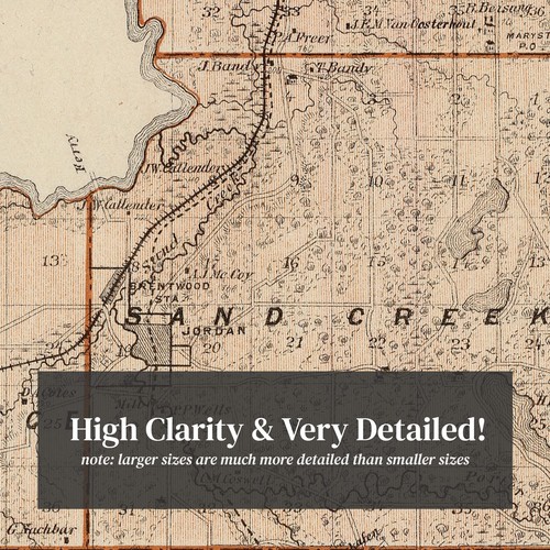 Old Map of Scott County, MN 1874 - Vintage Minnesota Art | eBay