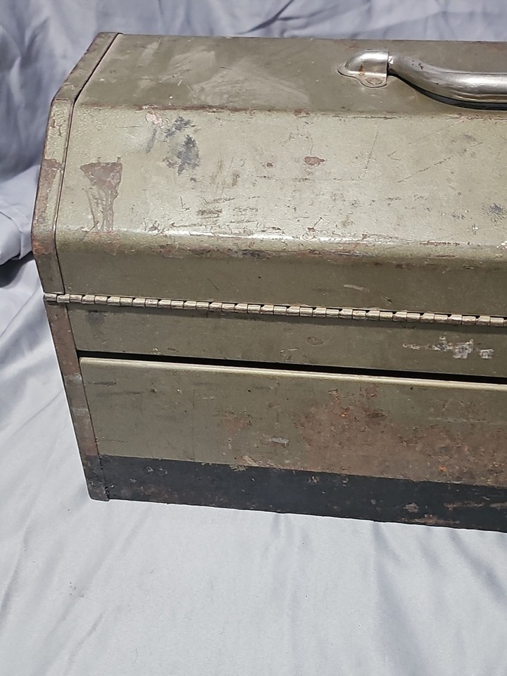 vintage NAPA BALKAMP model 4-4751 metal toolbox tombstone w/tray 18”x9 ...