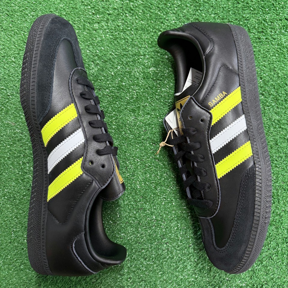 Adidas Samba OG Core Black Solar Yellow Mens ID1380 NEW Multi Sz | eBay