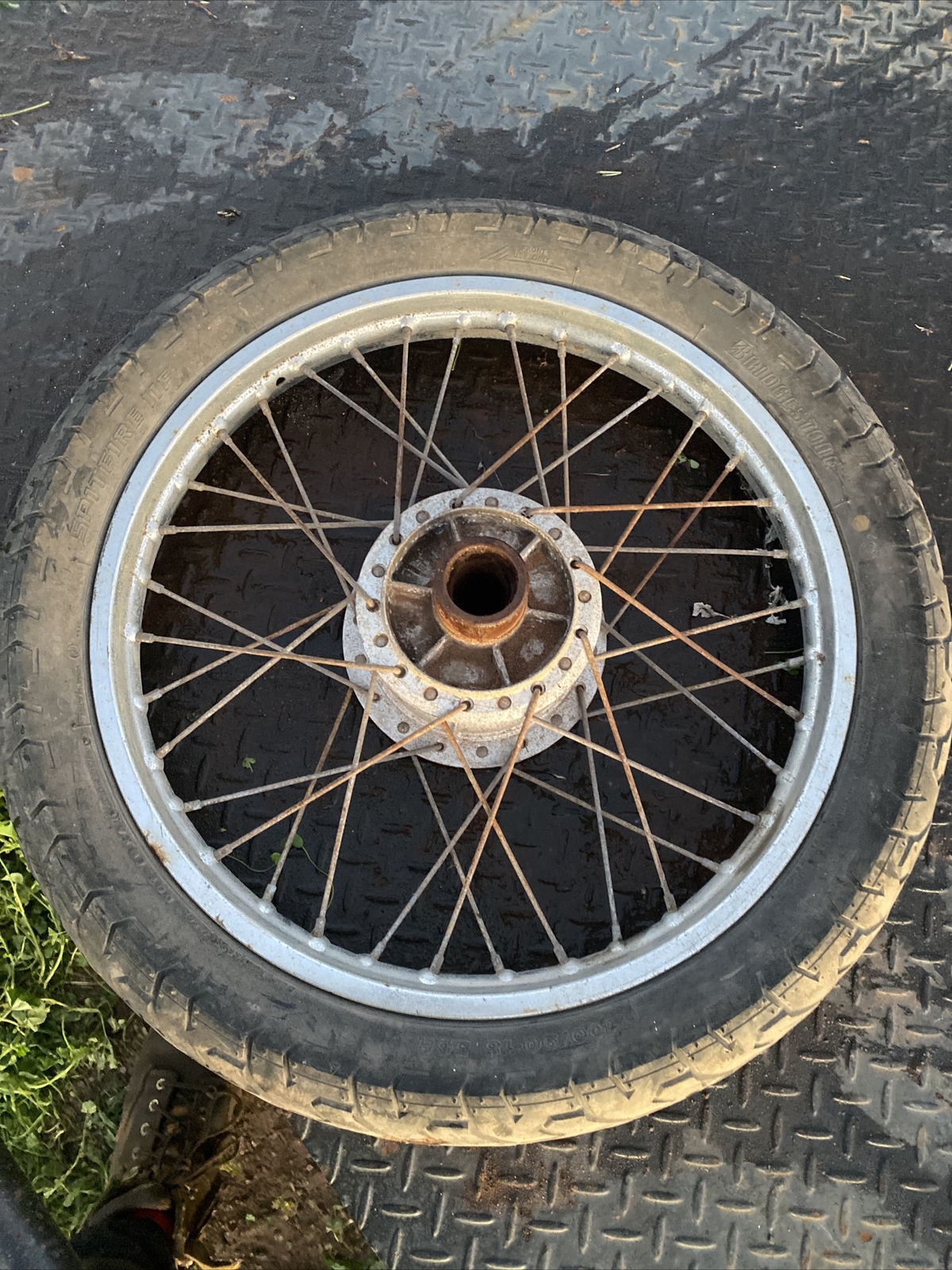 vintage suzuki motorcycle steel 18inch rear rim wheel ts185? | eBay