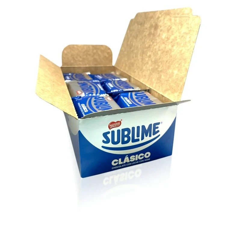 Nestle Sublime Chocolate Con Leche y Mani Peruano | box 24 Units 30g ...