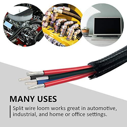 Braided Split-Sleeve Wire Loom for High-Temperature Automotive Harness ...