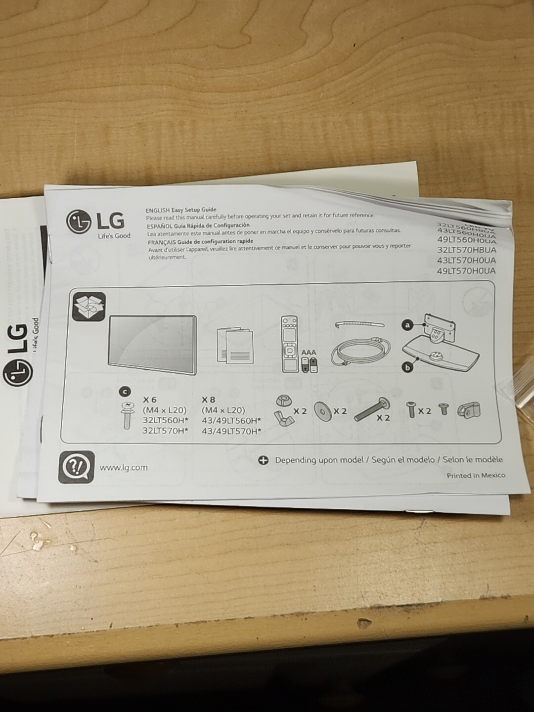 LG life's Good LED TV Owners Manual See Photo For Model # | eBay
