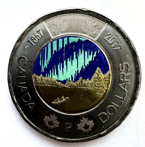 2017 Canada $2 Dance Of The Spirits Colored Toonie Set With And Without ...