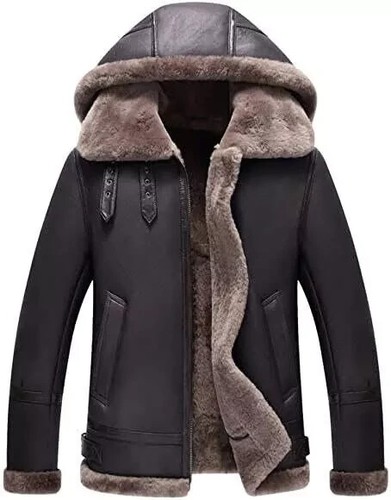 Men's RAF Aviator Pilot B3 Flying Bomber Shearling Fur Irvin Real ...