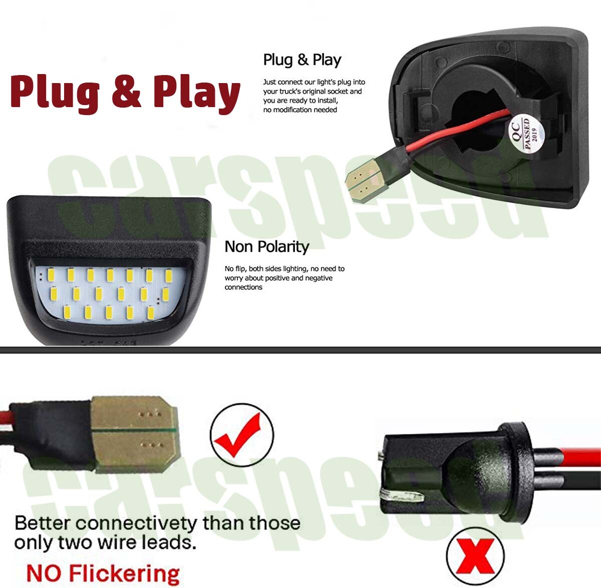 LED License Plate Light Assembly For Chevy Silverado GMC Sierra 1500 ...