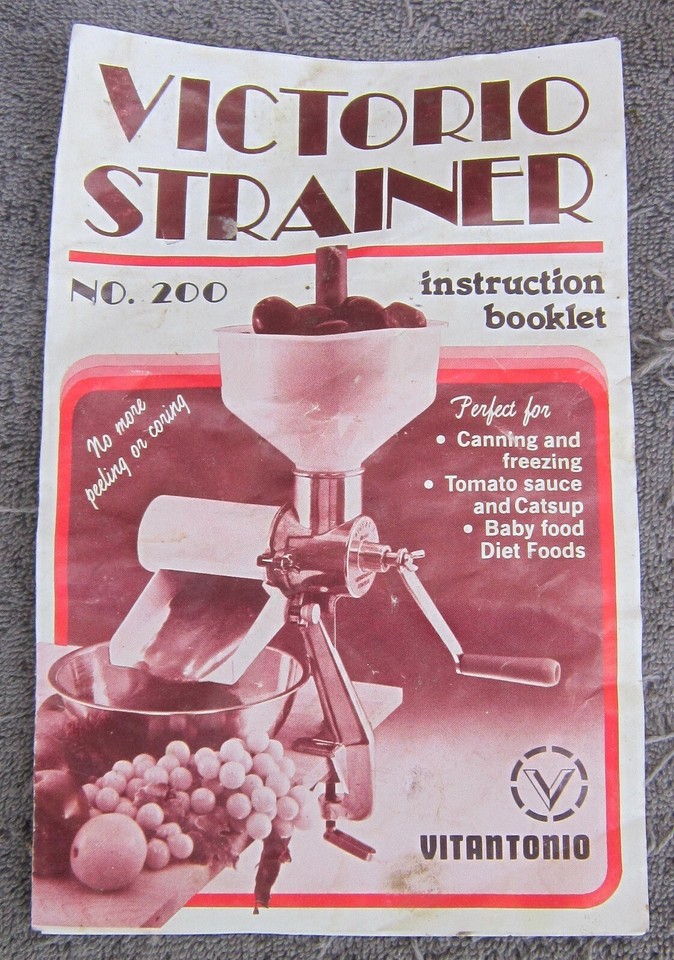 Vintage VICTORIO No. 200 STRAINER Tomato Fruit Juicer COMPLETE w/ extra ...