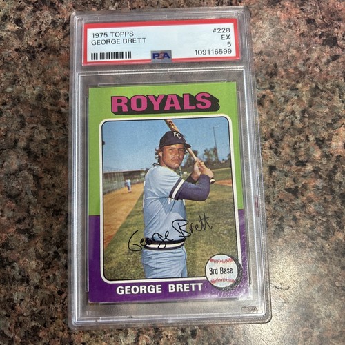 1975 Topps George Brett Rookie Card #228 PSA 5 | eBay