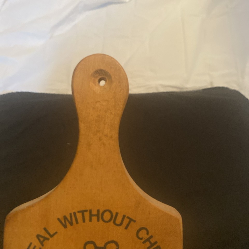 Vintage Wood Cheese Board Mouse Quote A Meal Without Cheese Like A Kiss ...