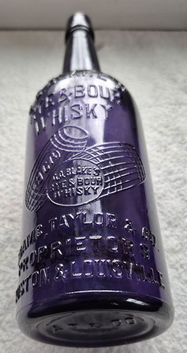 Antique Purple Blake's Rye & Bour Whisky Bottle Boston & Louisville | eBay