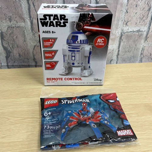Disney Star Wars R2-D2 + BB-8 Remote Control RC Droids + Lego Spider ...