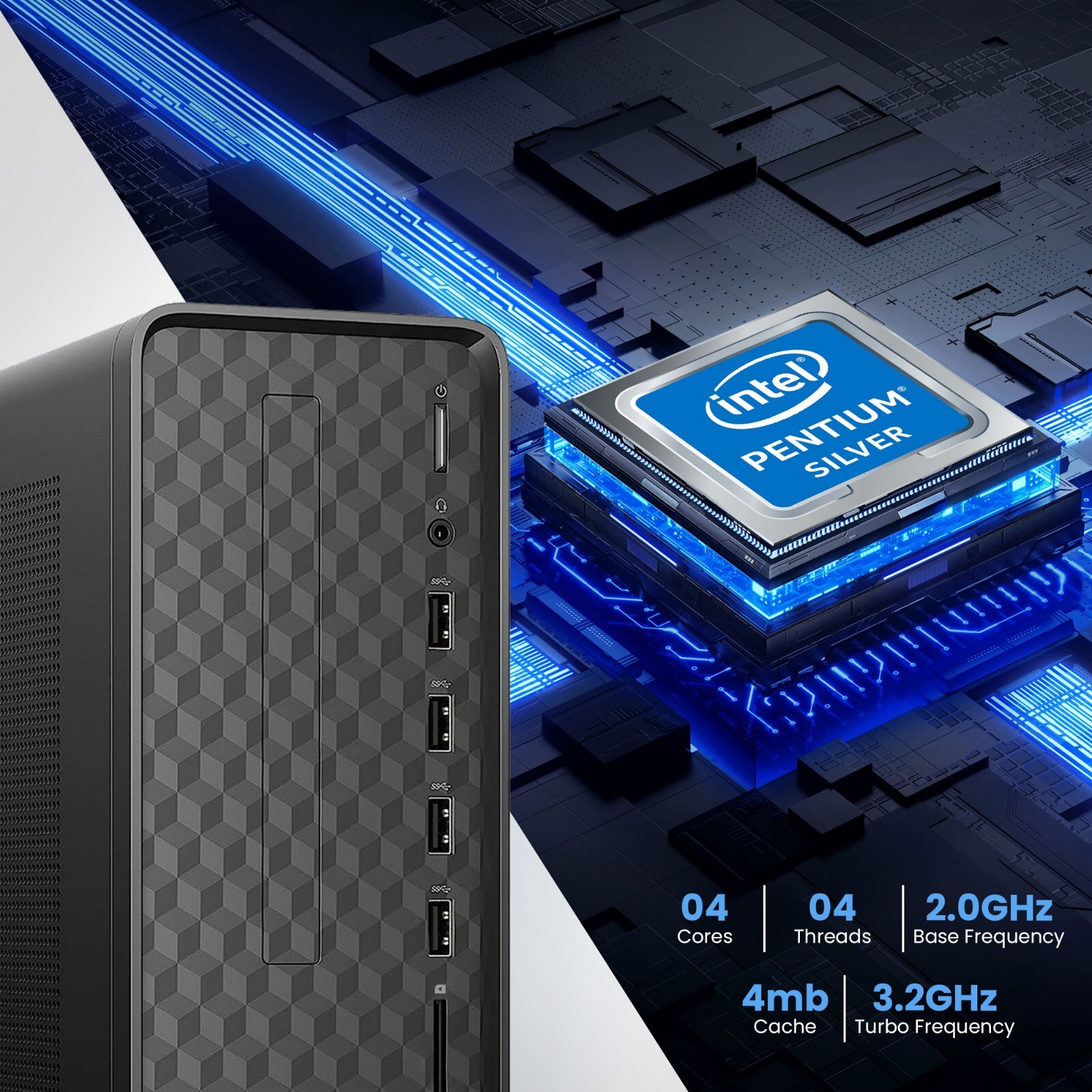 HP S01 SFF Computer PC Intel Pentium J5040 32GB Ram 1TB SSD 2TB HDD ...