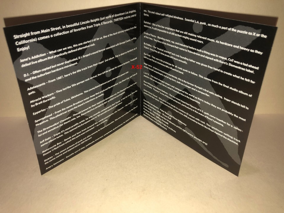 Triple X 19 hits CD Janes Addiction Dickies Gitane Demone Jeff Dahl ...