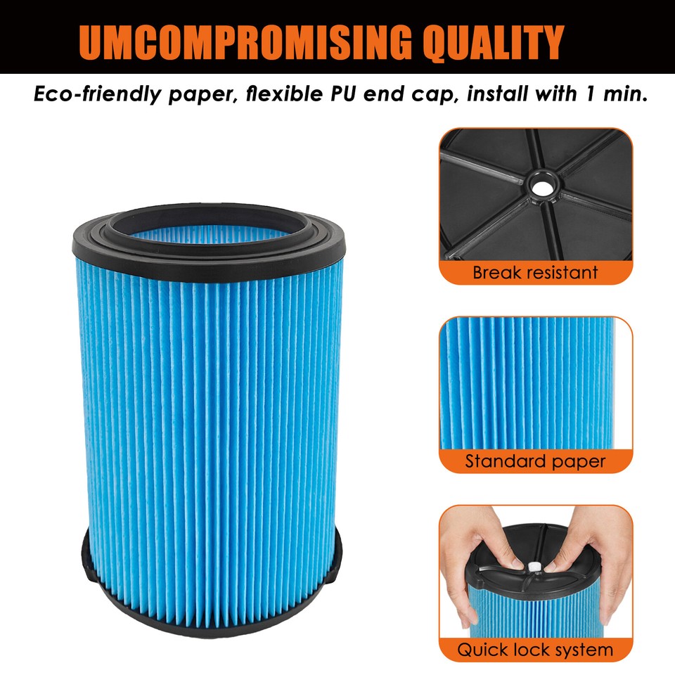VF5000 Filter Replacement for Ridgid Shop Vac 5-20 Gal Wet Dry Vac&6-9 ...