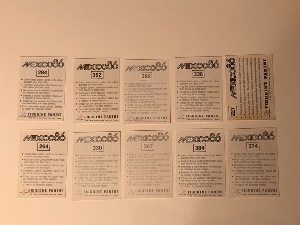PANINI MEXICO 86 WORLD CUP 1986 STICKERS X 10 LOT VINTAGE RARE | eBay