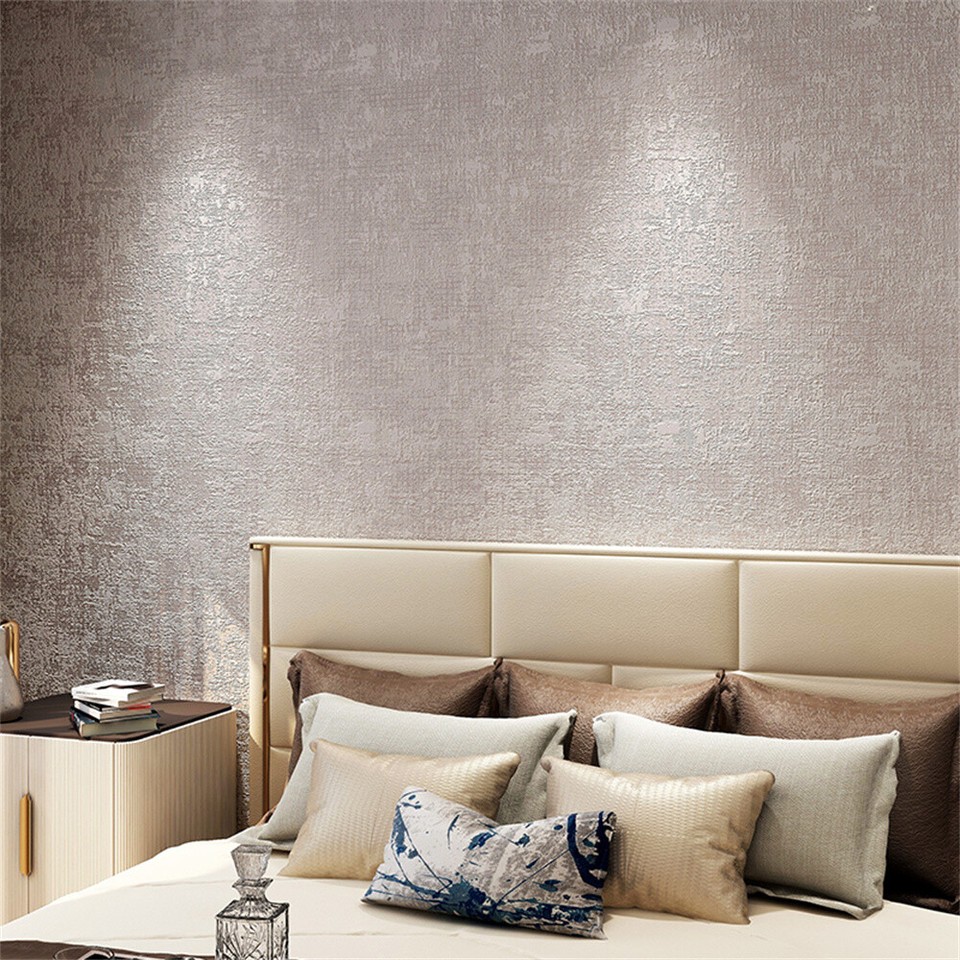 3D Coffee Industrial Concrete Effect Textured Wallpaper Roll Bedroom ...