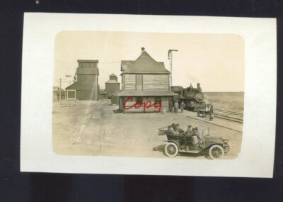 REAL PHOTO DRESDEN KANSAS RAILROAD DEPOT TRAIN STATION POSTCARD COPY | eBay