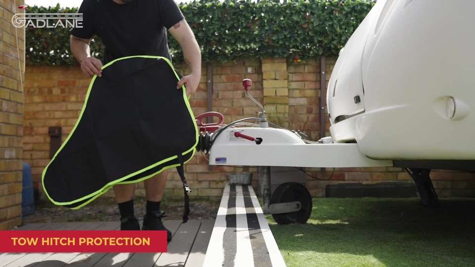 GADLANE Universal Waterproof Caravan Tow Hitch Black Cover + Strap ...