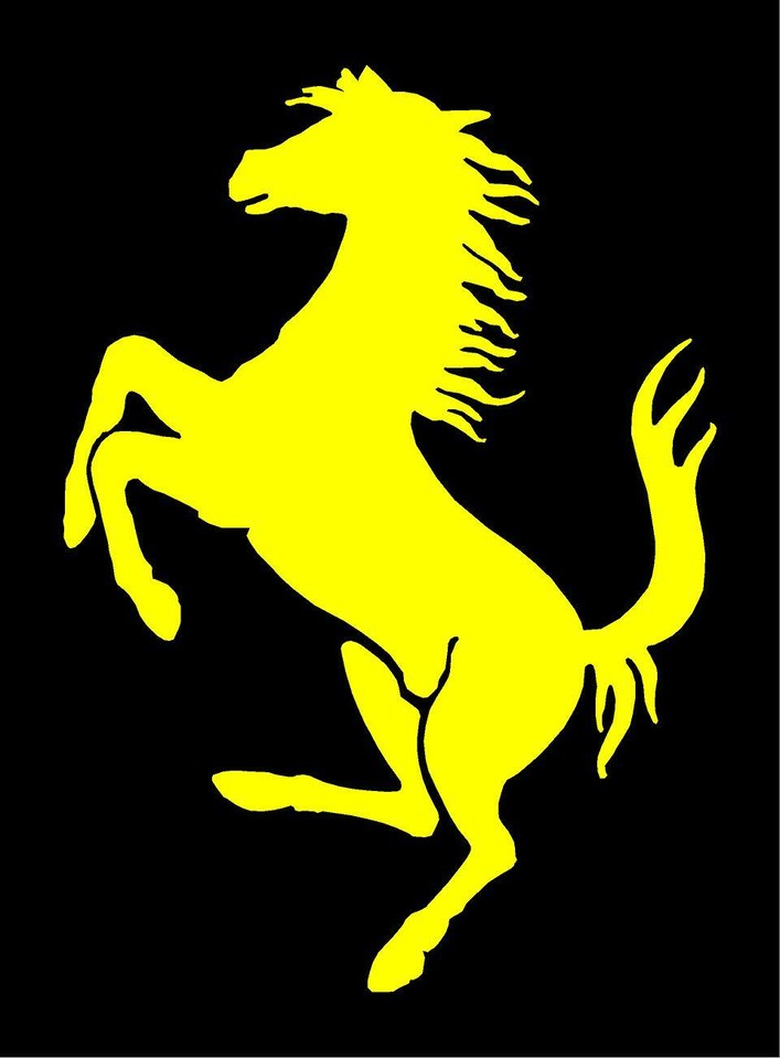 Ferrari Prancing Horse Vinyl Decals Car Body Window Mirror Stickers | eBay