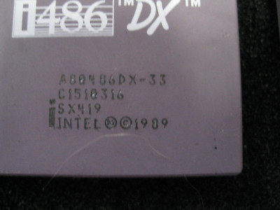 1pc Intel i486DX 33 CPU vintage 486 dx processor ceramic w gold pins | eBay