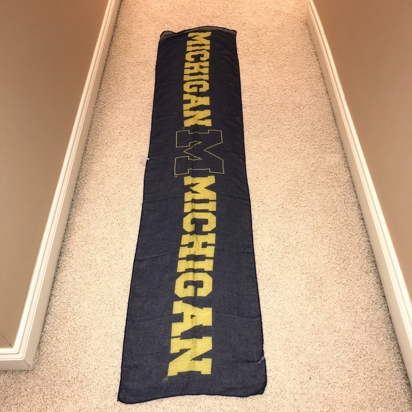 University of Michigan Women's XL Scarf Reversible Sheer L77"xW17" Logo ...