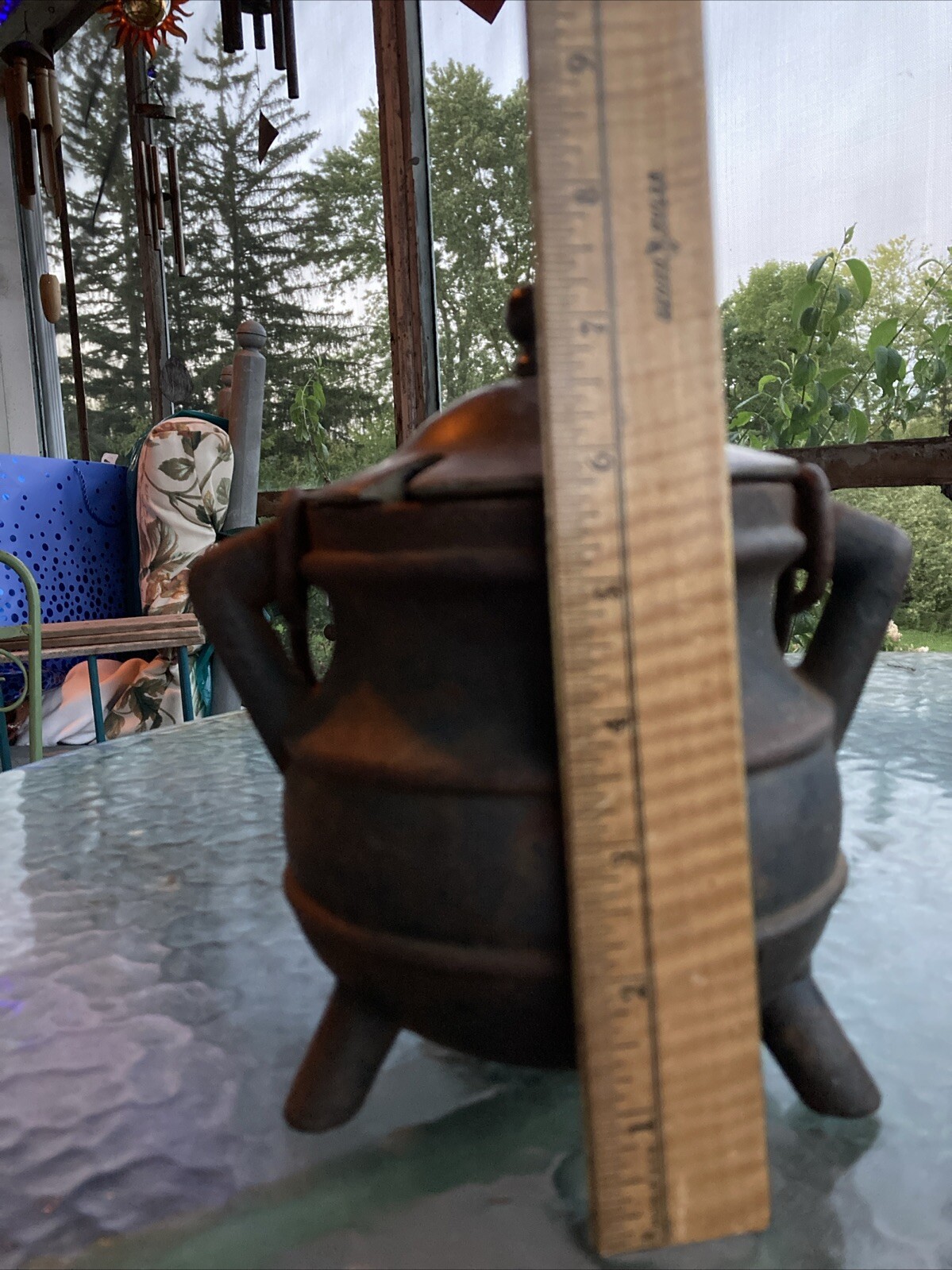 Vintage Cast Iron Gypsy Smudge Pot Witches Cauldron W/ Lid And Handle ...