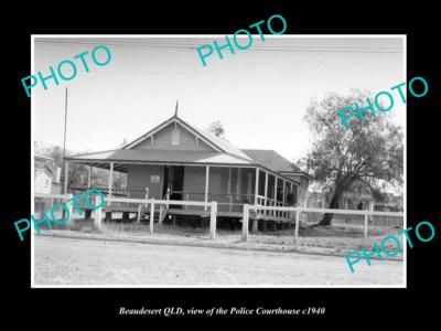 OLD LARGE HISTORIC PHOTO OF BEAUDESERT QLD VIEW OF THE POLICE COURT ...