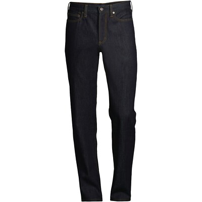 Lands' End Men's Traditional Fit Flannel Lined Denim Jeans 526606 (E ...