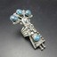 Huge 3.25" Long TOADLENA NAVAJO Sterling Silver TURQUOISE KACHINA RING ...