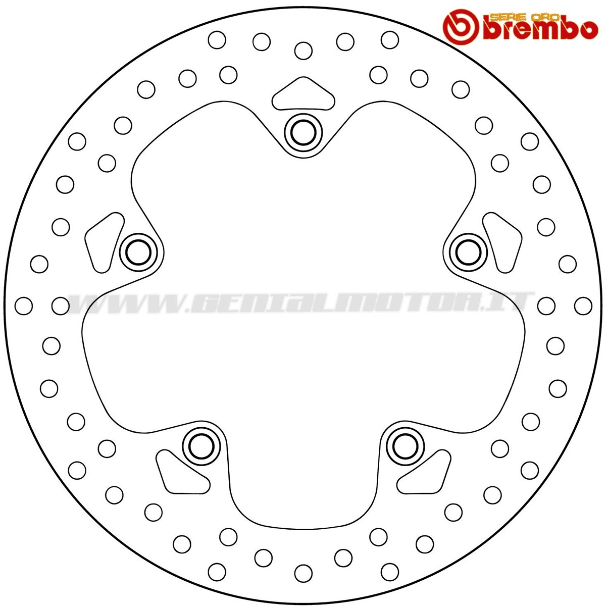 Brake Disc Fixed Brembo Serie Oro Rear for Bmw R 1200 Gs 1200 2013 ...
