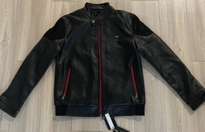 Ferrari F-collections Soft Leather Jacket L Black Red Italy | eBay