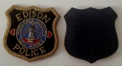 Middlesex County New Jersey NJ Edison Police Dept Bullion Emblem Patch ...