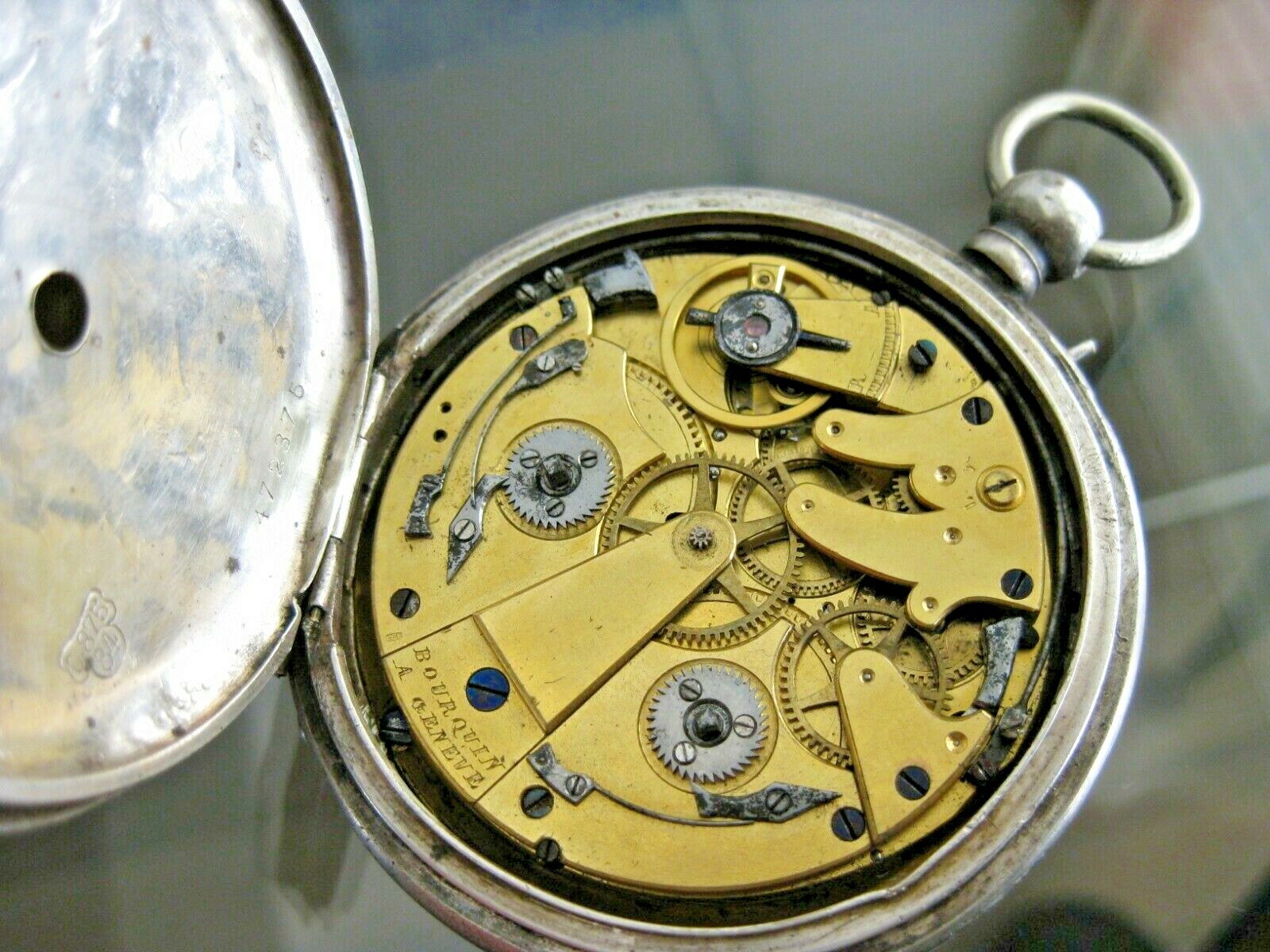 Rare Bourquin A Geneve Petite Sonnerie 1825 repeater Pocket watch ...