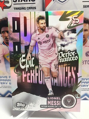 LIONEL MESSI Epic Performances Insert 2024 Topps MLS Super Stars EP-10 ...
