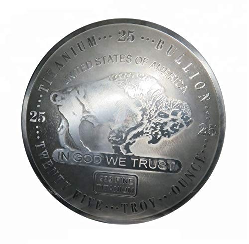 25 oz Troy Ounces USA American Buffalo .999 Fine Titanium Bullion Round ...
