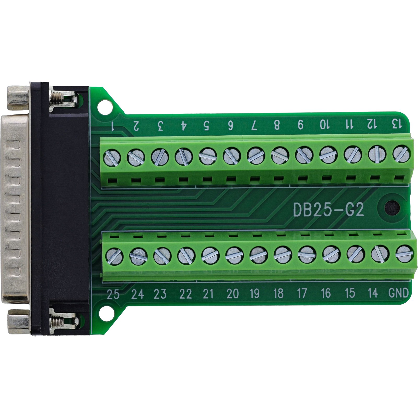 92502F InLine D-Sub 25 Terminalblock Stecker 2-reihig Schraubklemme ~D ...