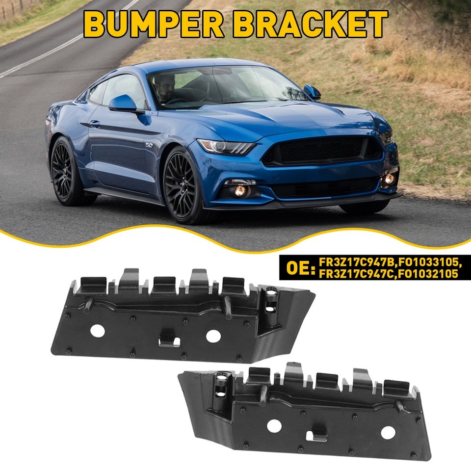Bumper Support Bracket Fit For 15-2017 Ford Mustang Set of 2 Front Left ...