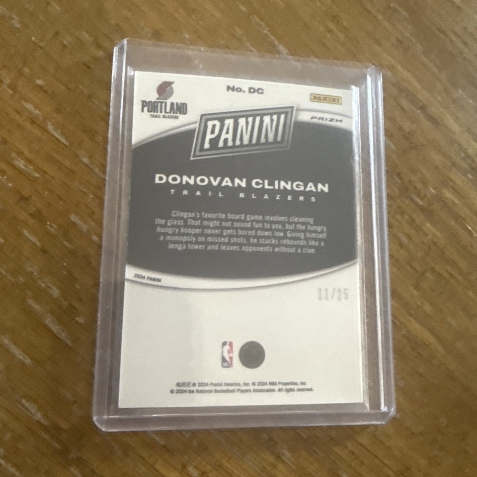DONOVAN CLINGAN - 2024 PANINI VIP SILVER VINYL ROOKIE RC 11/25 | eBay