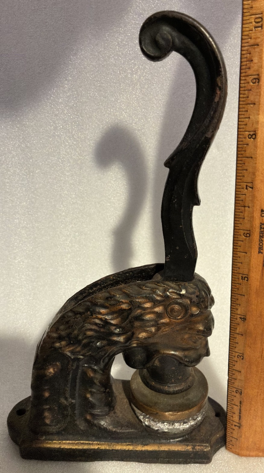 Antique LION HEAD SEAL EMBOSSER NOTARY PUBLIC STAMP PRESS Works Smooth ...