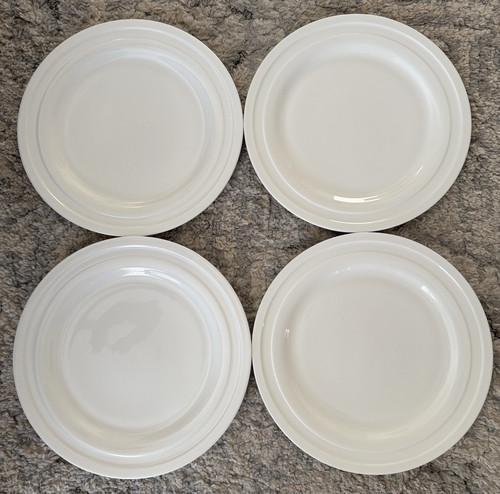 Fitz and Floyd Everyday Nevaeh White Bone China Dinner Plates, Set Of 4 ...