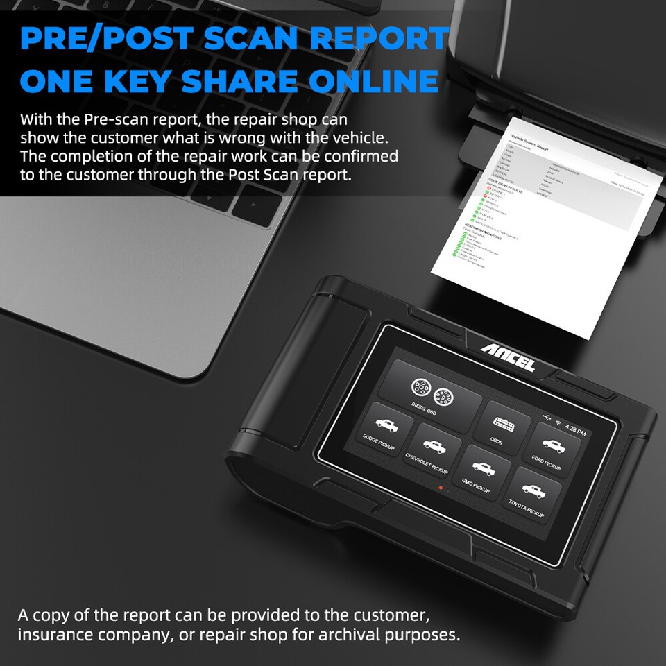 Diesel PICKUP Truck OBD Scanner All System Bidirectional Code Reader ...