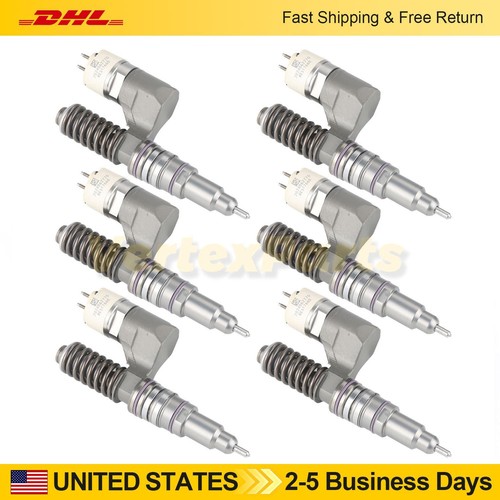 For John Deere 6125 6125H 9860 12.5L Engine Diesel 6PCS Fuel Injectors ...