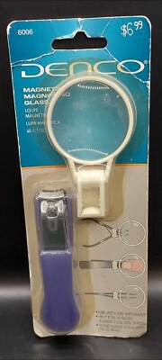 Denco Magnetic Magnifying Glass With Clippers #6006 NOS | eBay
