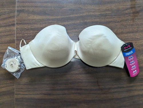 Maidenform LOVE THE LIFT Bra Strapless Demi Multiway Push Up Padded 32B ...