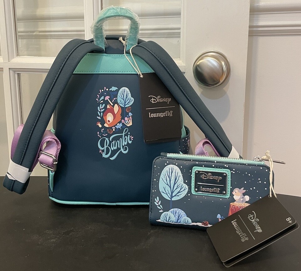 NEW WITH TAGS! Loungefly Disney Bambi Floral Mini Backpack & Wallet Set ...