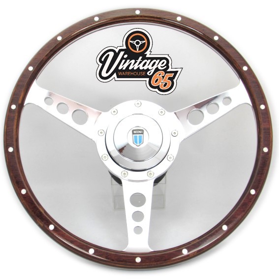 Classic Austin Mini GT Classic 15" Polished Wood Rim Steering Wheel ...